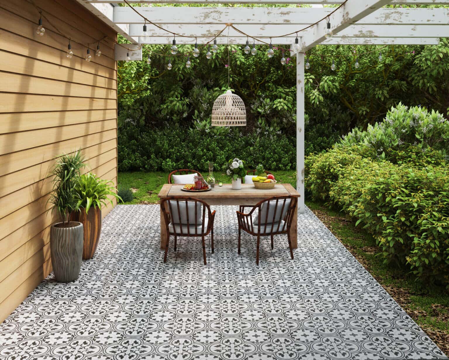 Using Porcelain and Ceramic Tile in Outdoor Kitchens - Why Tile